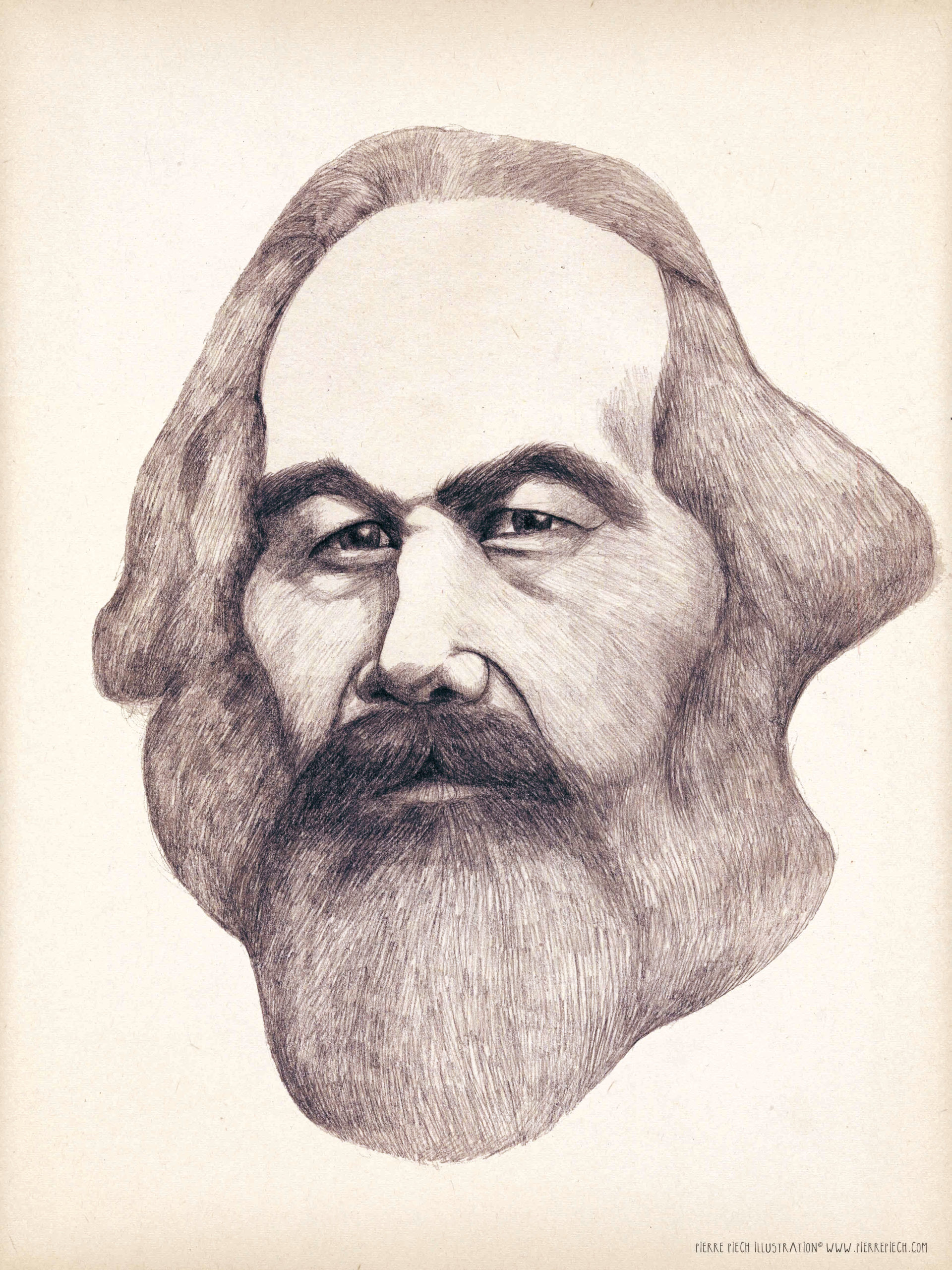 Karl Marx. 2011 • Pierre Piech Illustration